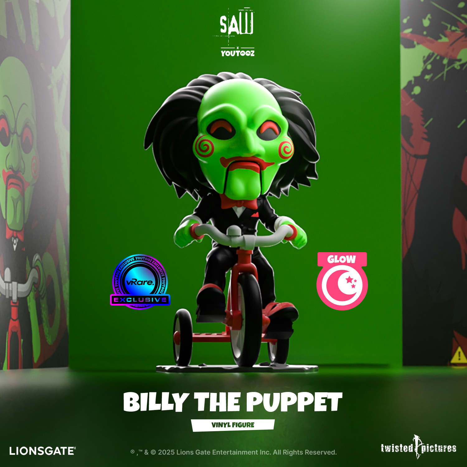 Youtooz : Saw - Billy the Puppet (GLOW) vRare Exclusive LE 1000